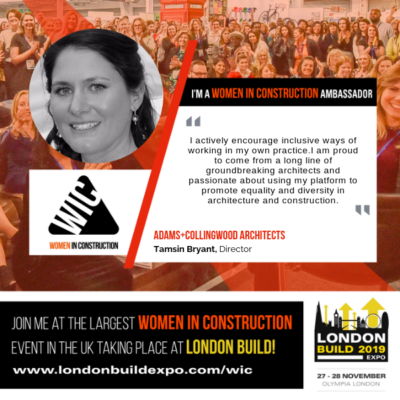 Tamsin Lemesle announced as Women in Construction Ambassador – ABL3 Architects